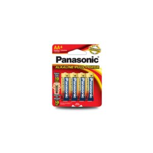 panasonic alkaline plus power aa batteries (4-pack)