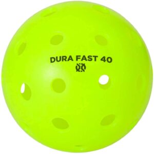 Dura Fast 40 Pickleballs | Outdoor Pickleball Balls Neon or Yellow USAPA Approved and Sanctioned for Tournament Play, Professional Perfomance… (Neon, 6 Pack)