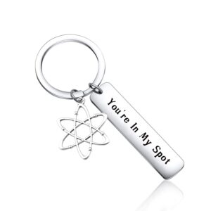 fotap you're in my spot keychain gift for scientist, theoretical physicist big bang fans gift (scientist48)