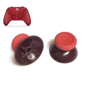 2pcs 3d analog joystick cap thumb stick cap thumbstick replacement for xbox one slim xbox one xbox one elite controller (red)