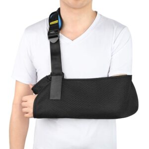 health gear arm sling, mesh arm support for adults, breathable shoulder immobilizer elbow arm support for broken arm, wrist, elbow, shoulder injury for left right arm