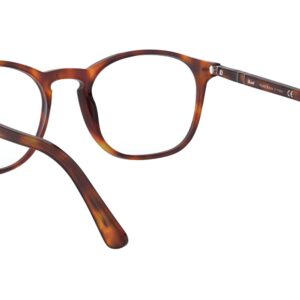 Persol PO3007VM Square Prescription Eyewear Frames, Havana/Demo Lens, 52 mm