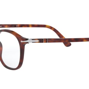 Persol PO3007VM Square Prescription Eyewear Frames, Havana/Demo Lens, 52 mm