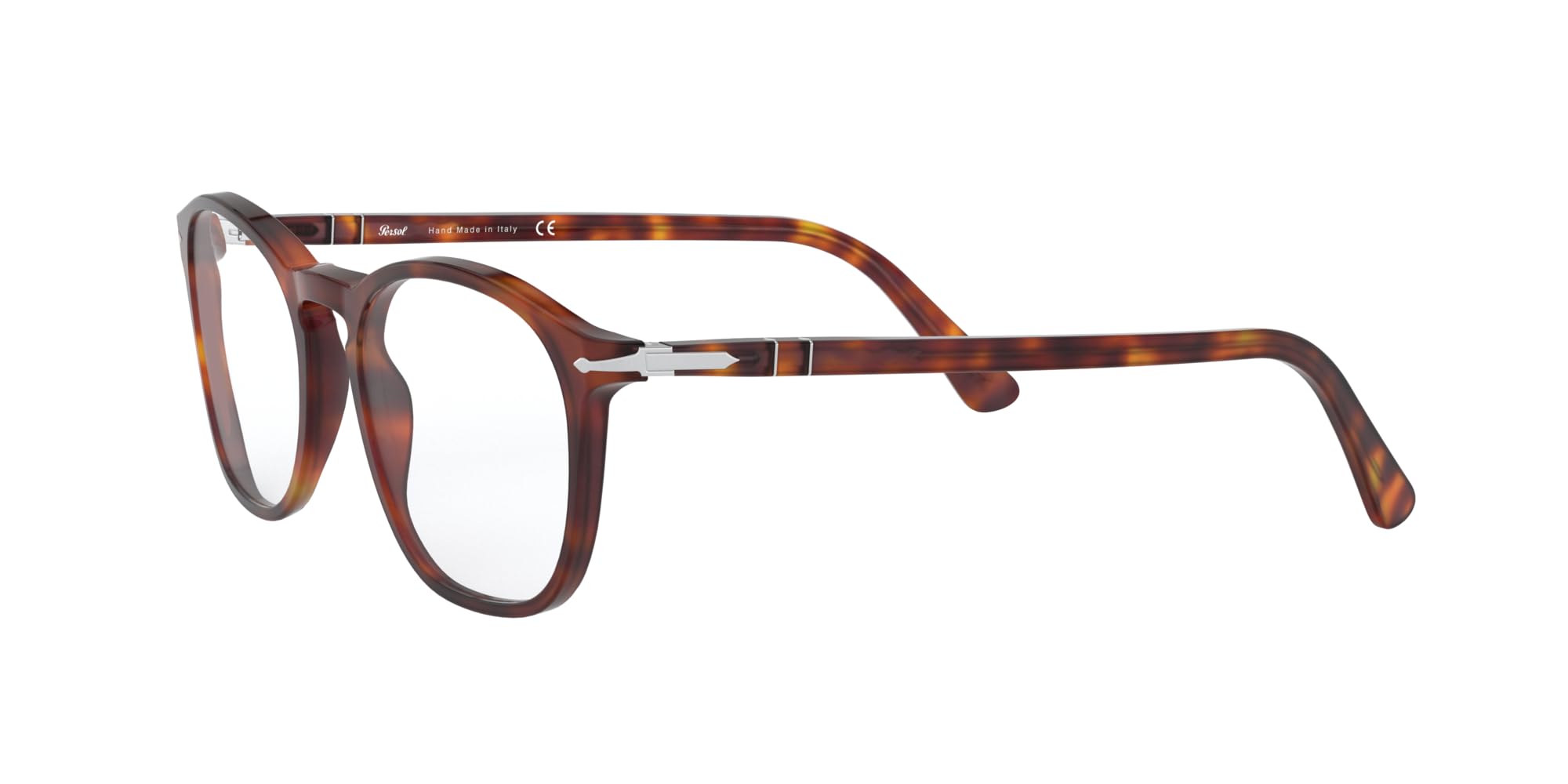 Persol PO3007VM Square Prescription Eyewear Frames, Havana/Demo Lens, 52 mm