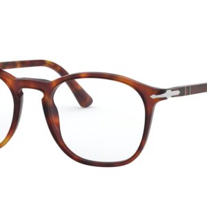 Persol PO3007VM Square Prescription Eyewear Frames, Havana/Demo Lens, 52 mm