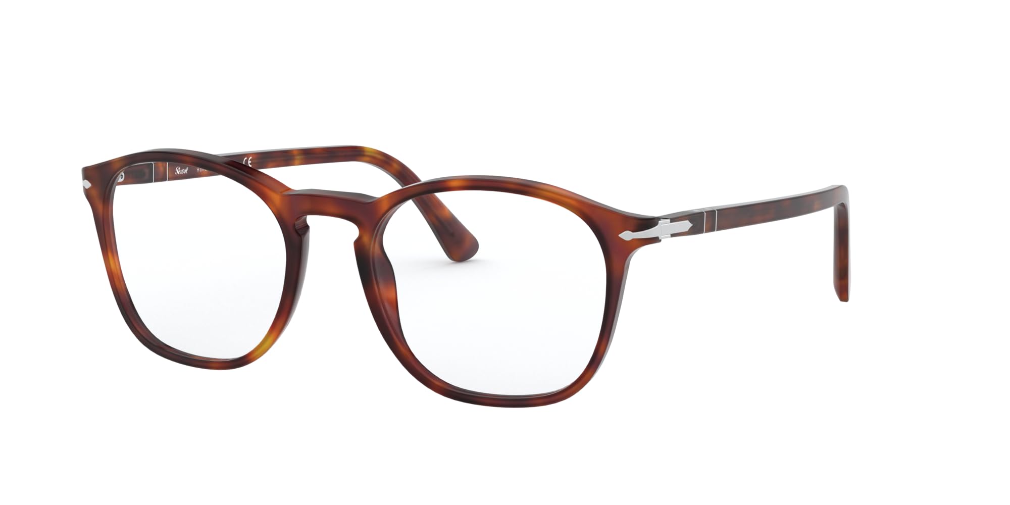 Persol PO3007VM Square Prescription Eyewear Frames, Havana/Demo Lens, 52 mm