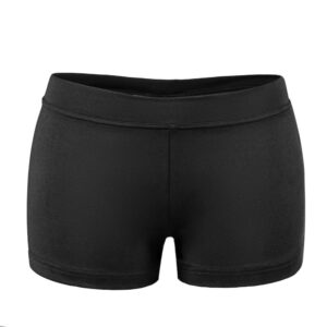 SUPRNOWA Boy Cut Shorts Low Rise Booty Shorts Spandex Active Dance Yoga Workout Fitness for Women (Black, Small)