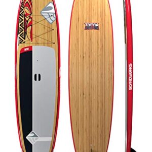 Boardworks Triton | Recreational Stand Up Paddleboard | Bombshell Epoxy Hardboard | 11' 6", Bamboo/Black (4440519518)