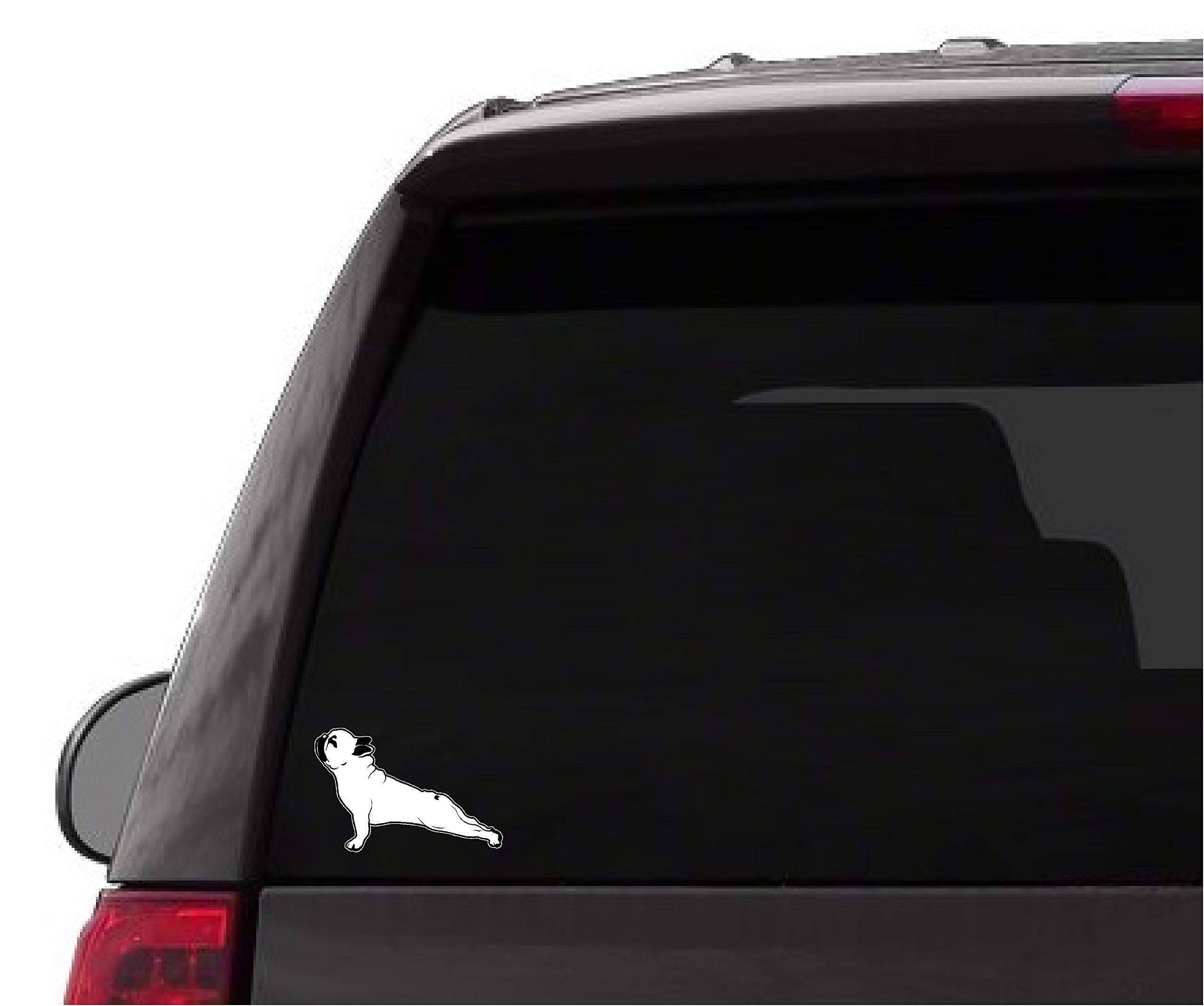 Car Truck Sticker French Bulldog Stretch Yoga Pose Safety Sign Funny Cute Decal for auto