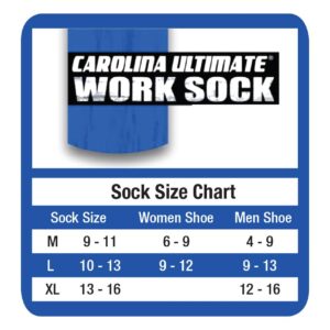 Carolina Ultimate Men's Merino Wool Blend Cushion Mid Calf Socks 4 Pair Pack, Charcoal, Large