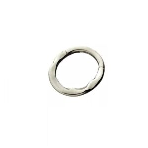 16g hammered texture wavy stainless steel hinged segment ring for septum, lip, eyebrow, and ear piercings (steel)