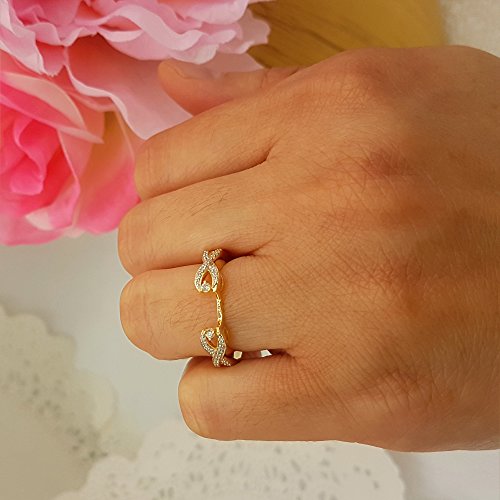 Dazzlingrock Collection 0.23 Carat (ctw) 14K Round White Diamond Ladies Wedding Band Enhancer Guard Ring 1/4 CT, Yellow Gold, Size 6