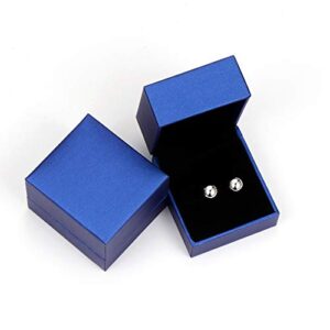 18K White Gold Plated Sterling Silver Ball Stud Earrings 3mm-8mm Options, Simple Polished Ball Studs Hypoallergenic Jewelry (5mm)