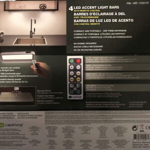 Capstone 4 LED Accent Light Bars with Remote control Battery operated