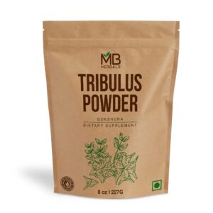 mb herbals tribulus powder 8 oz / 0.5 lb | pure tribulus terrestris powder | no preservatives | to be used as supplement or in tribulus tablets/capsules formulation