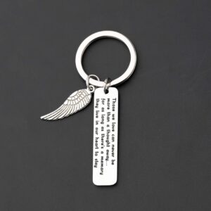 WUSUANED Memorial Keychain Those We Love Can Never Be More Than A Thought Away Angel Wing In Memory Of Loved One Gift