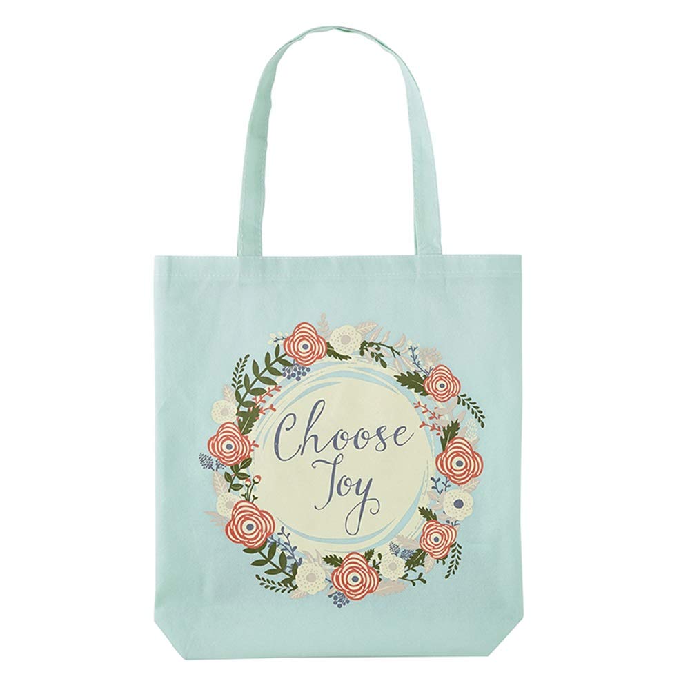 Floral Choose Joy Tote Bag, 16 Inch