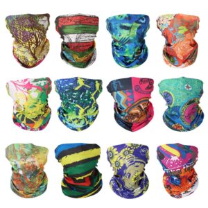 guifier 12 pack multifunctional seamless headbands headwrap,magic scarf bandanas face mask,uv resistence balaclava scarf neck gaiter,sport headwear headscarves turban collars muffler for men/women