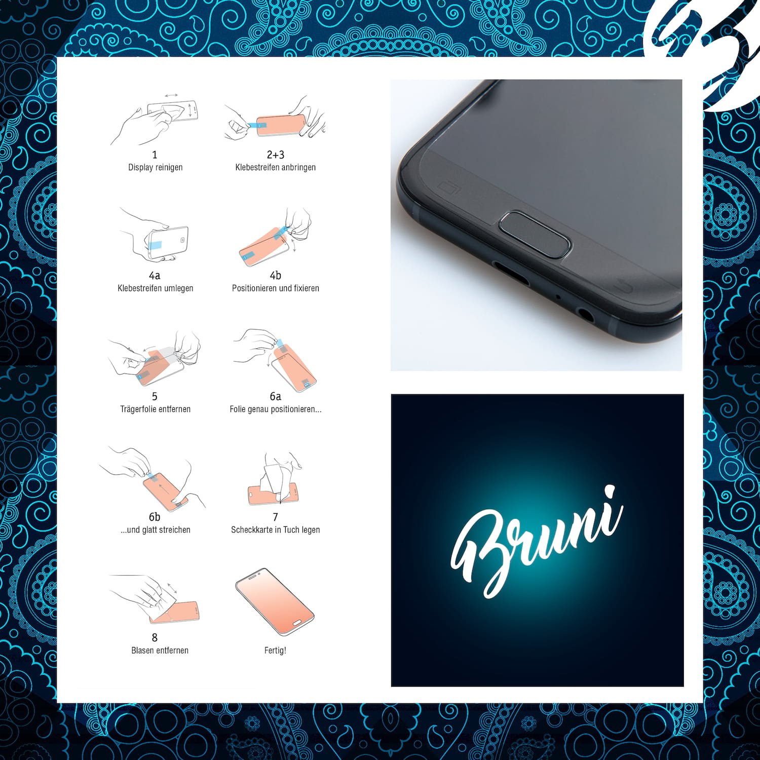 Bruni Screen Protector compatible with Nextbase 212 Lite Protector Film, crystal clear Protective Film (2X)