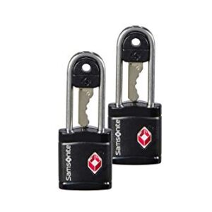 Samsonite Global Travel Accessories - TSA Lock with Key, Black, 6 centimeters, TSA Key Luggage Lock 2X