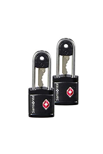 Samsonite Global Travel Accessories - TSA Lock with Key, Black, 6 centimeters, TSA Key Luggage Lock 2X