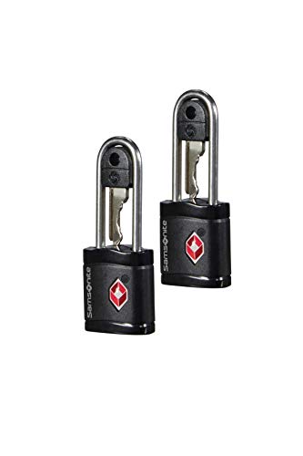 Samsonite Global Travel Accessories - TSA Lock with Key, Black, 6 centimeters, TSA Key Luggage Lock 2X