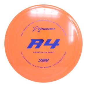 Prodigy Disc 400 A4 Approach Disc | Slightly Overstable Disc Golf Approach Disc | Great Grip in All Conditions | Perfect for Short Approach Shots | (Colors May Vary) (170-174g)