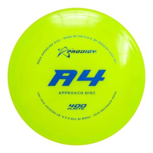 Prodigy Disc 400 A4 Approach Disc | Slightly Overstable Disc Golf Approach Disc | Great Grip in All Conditions | Perfect for Short Approach Shots | (Colors May Vary) (170-174g)