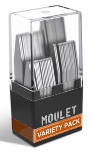 moulet 56 collar stays for men's dress shirts - premium, 4 sizes - metal collar stays (stainless steel)