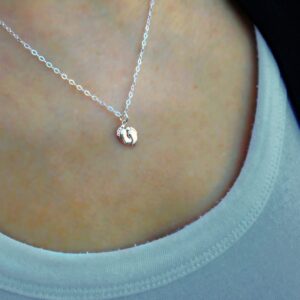 EFYTAL First Mothers Day Gifts for New Mom, Sterling Silver Tiny Baby Feet Necklace for Mom to Be, 1st Mothers Day Gift for New Mom, New Mom Gifts, Push Presents for New Mom, First Time Mom Gifts