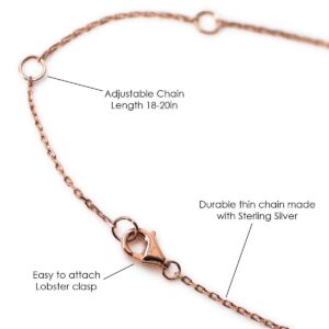 A+O Gifts for Mom, Mother Daughter Gift - Interlocking Circle Necklace in Rose Gold Vermeil