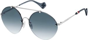 sunglasses tommy hilfiger th zendaya ii 0010 palladium / 08 dark blue gradient, 61-16-140