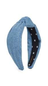 lele sadoughi women's denim knotted headband, light denim, blue, one size