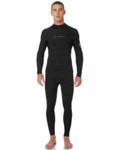 rip curl men's dawn patrol 3/2mm back zip full wetsuit - black - m