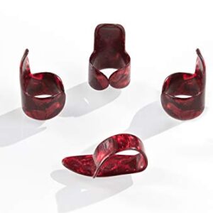 EPIC berry Thumb and Finger Picks - Large Red - Best for Fingerstyle Acoustic Guitar, Banjo or Ukulele. Includes a Pouch.