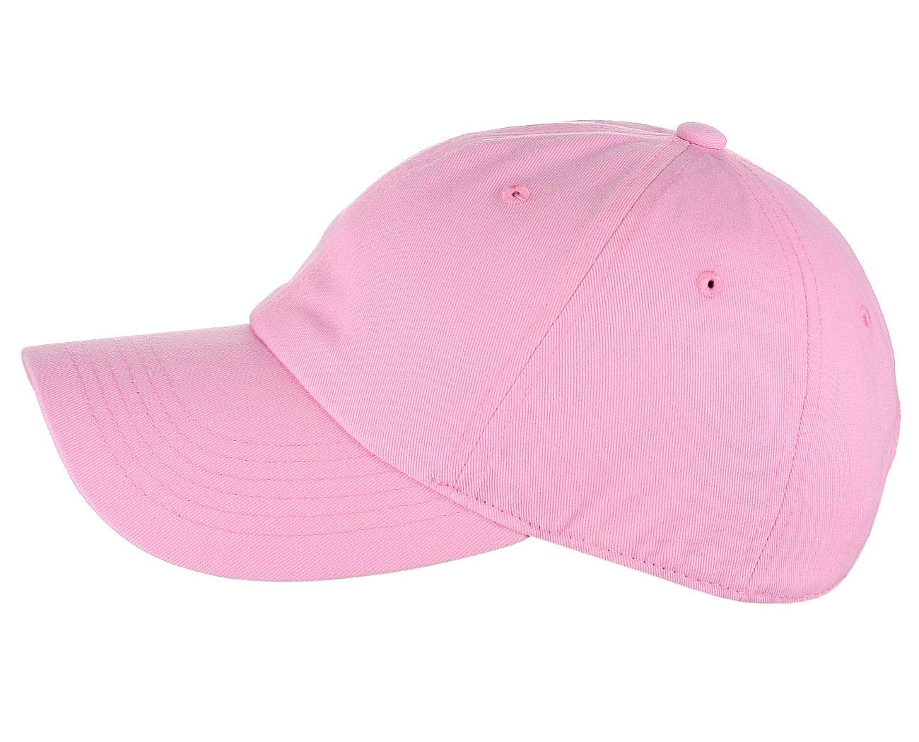 C.C Unisex Classic Blank Low Profile Cotton Unconstructed Baseball Cap Dad Hat Light Pink