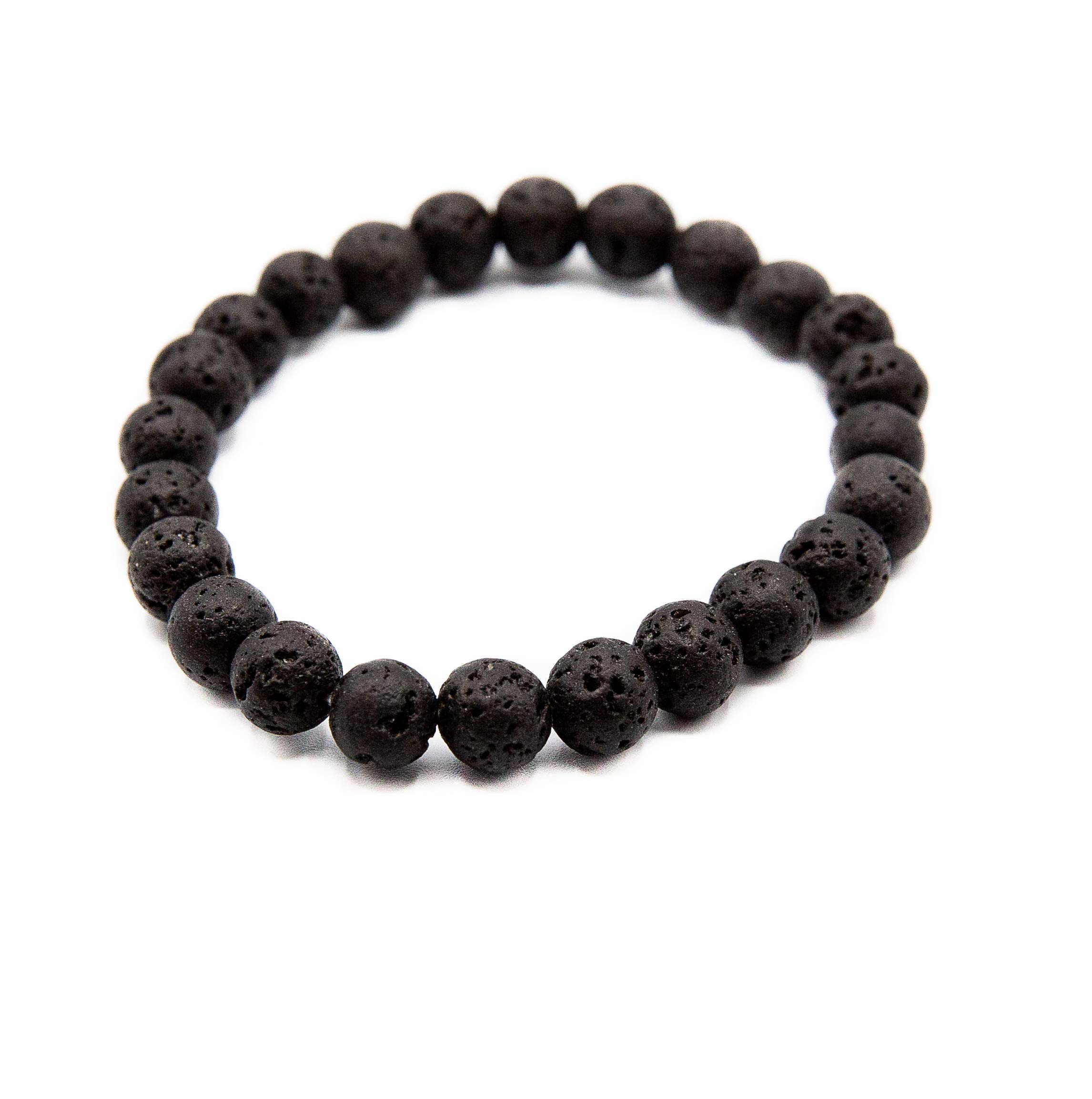 Natural Diffuser Bracelet | Stone Lava Rock Bracelet | Elastic Yoga Lava Beads | Men Women Yoga Bead Bracelet