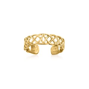 rs pure by ross-simons 14kt yellow gold celtic knot toe ring