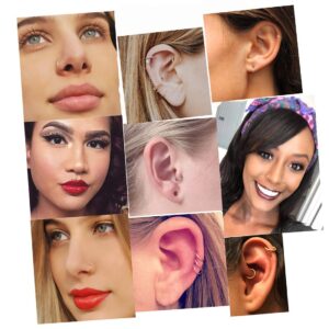 Gold Silver Black Plating Endless Cartilage Hoops 7MM Tiny Sleeper Thin Hoop Earrings for Boy&Girl 20G Nose Rings Helix Septum Daith Lobe Lip Tragus Nipple Snug Second Third Hole Body Piercing Jewelry