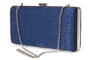 lady couture evening clutch, disco navy