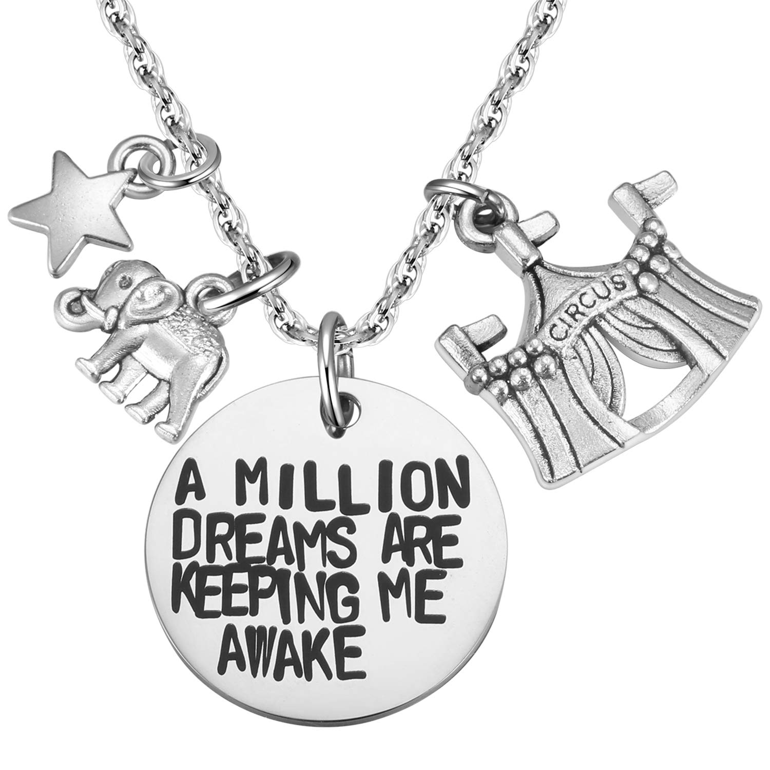 Ralukiia The Greatest Showman Inspired a Million Dreams are Keeping Me Awake Necklace