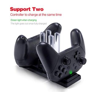 Controller Charger Dock for Nintendo Switch, 6 in 1 Charging Station for Nintendo Switch Joy-Cons and Pro Controllers with Multi-Charger Cable