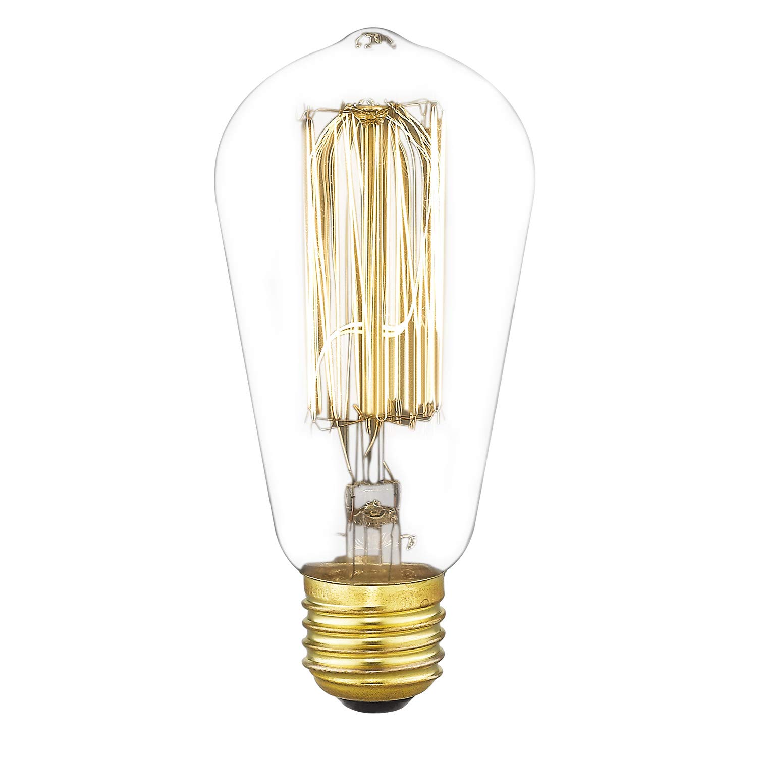 Emliviar Vintage Edison Light Bulb, E26 Medium Base Incandescent Bulb 6 Pack, ST58