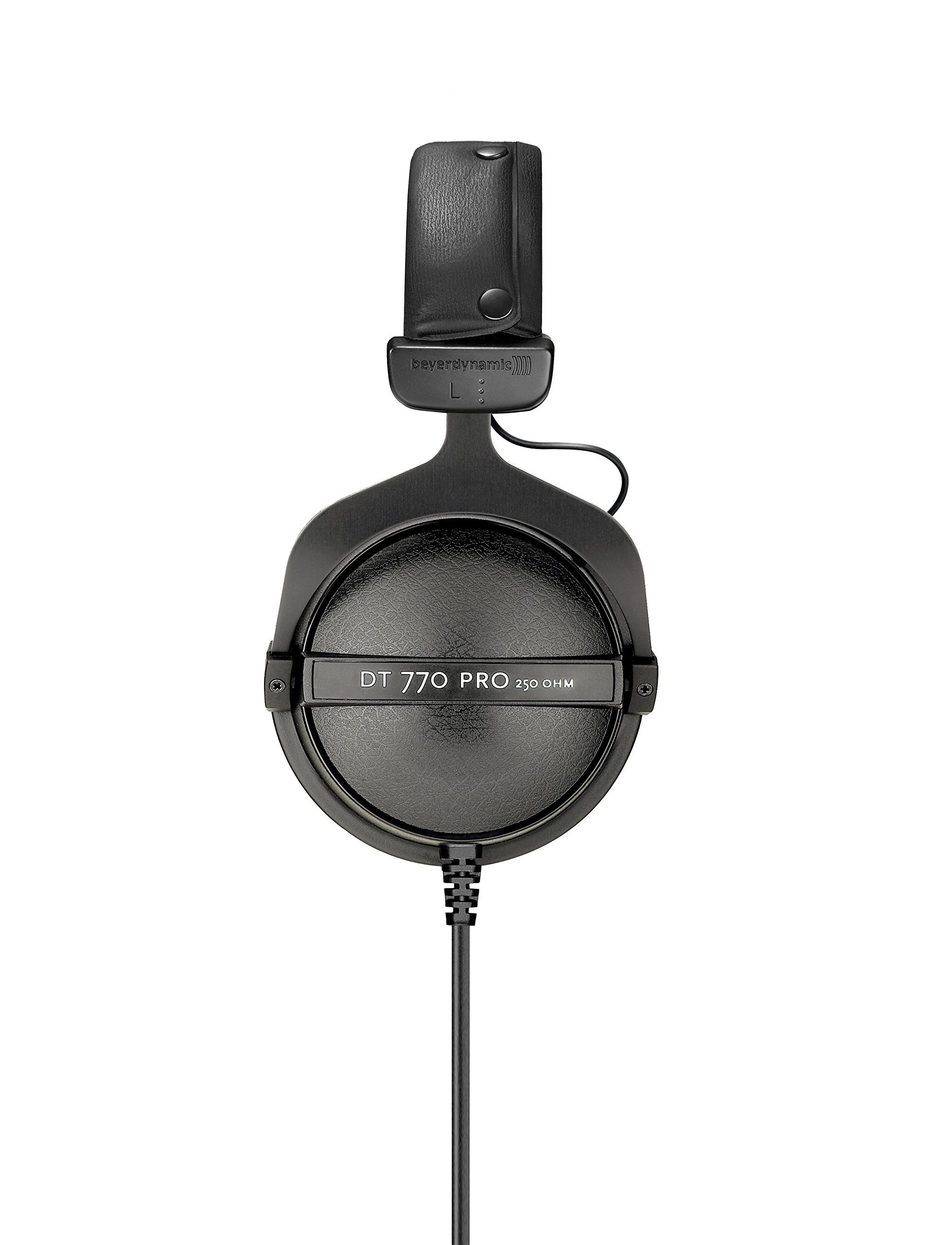 beyerdynamic DT 770 Pro 250 Ohm Closed-Back Studio Mixing Headphones Bundle -Includes- Soft Case, Headphone Splitter and Extension Cable, and 6AVE Cleaning Cloth