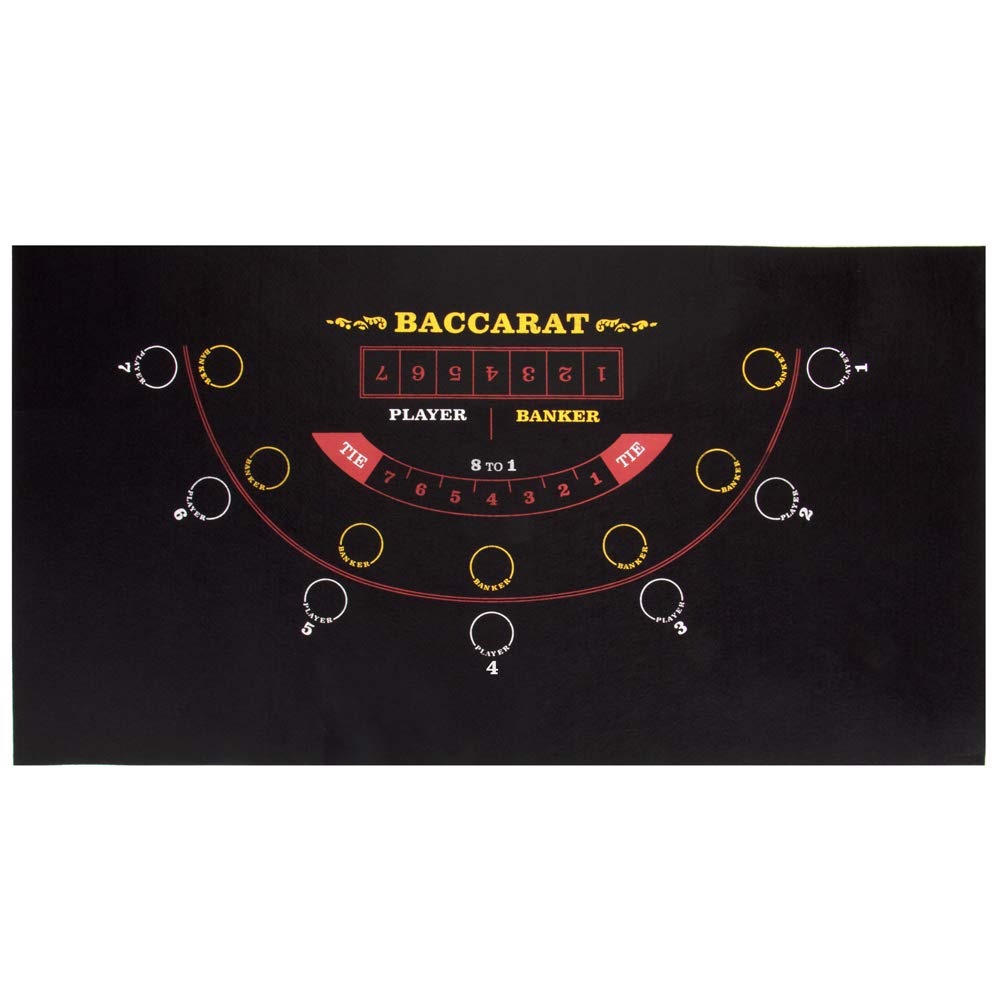 Mini Baccarat Table Felt Layout - Includes Bonus Reference Card!