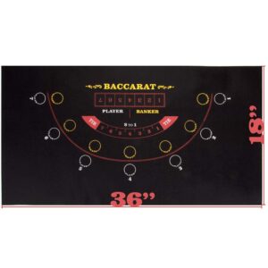 Mini Baccarat Table Felt Layout - Includes Bonus Reference Card!