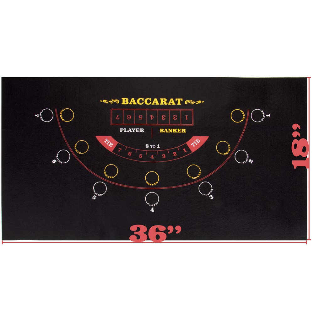 Mini Baccarat Table Felt Layout - Includes Bonus Reference Card!