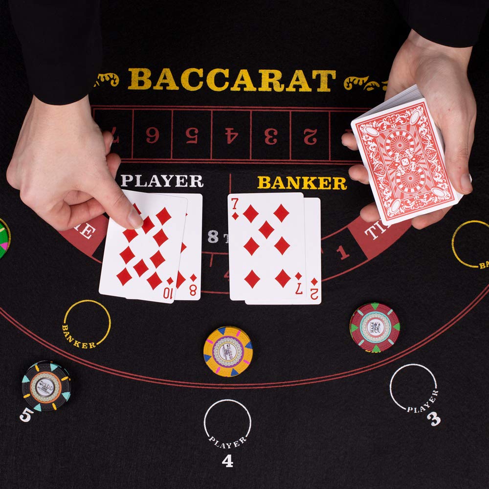 Mini Baccarat Table Felt Layout - Includes Bonus Reference Card!