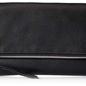 The Drop Women's Southampton Zipper Foldover Clutch, Black, One Size