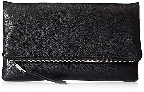 The Drop Women's Southampton Zipper Foldover Clutch, Black, One Size